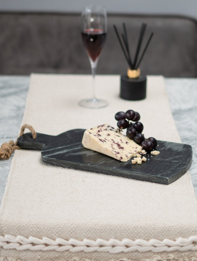 Elegant Black Marble Paddle Charcuterie Board – Vayu Earth