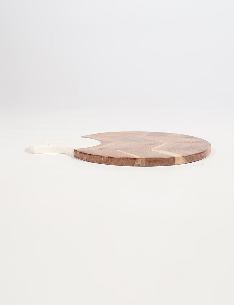 Lacquered Mango Wood & Stone Paddle Chopping Board – Vayu Earth
