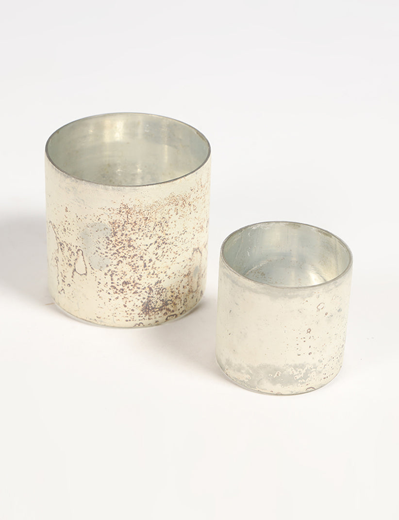 Rustic Textured Glass Votives (Set of 2) – Vayu Earth