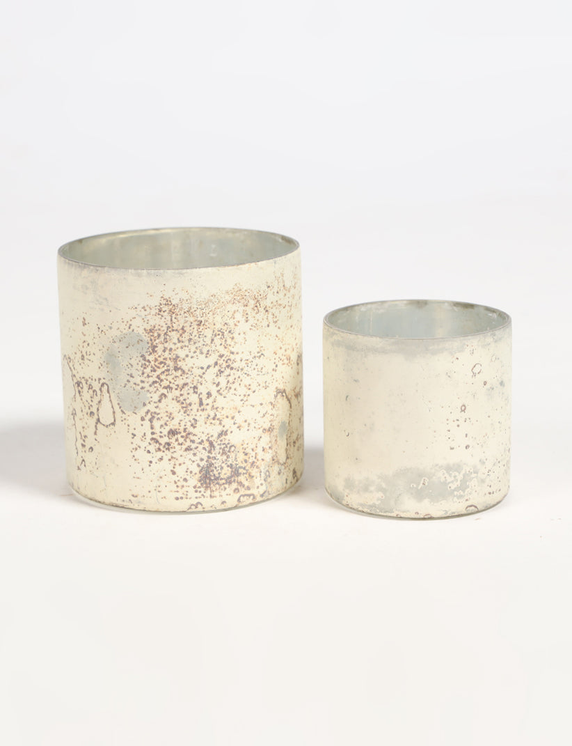 Rustic Textured Glass Votives (Set of 2) – Vayu Earth